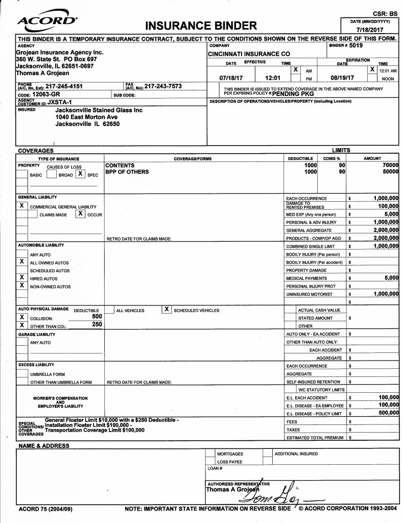 Free Acord 75 Fillable Form - Printable Forms Free Online Free Acord 75 Fillable Form - Printable Forms Free Online